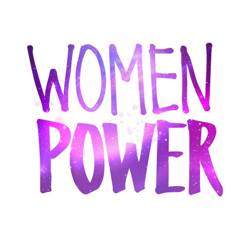 Girl power lettering 02 Royalty Free Vector Image