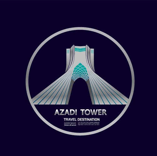 Iran travel destination Royalty Free Vector Image