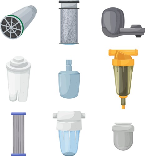 Water pitcher set cartoon Royalty Free Vector Image