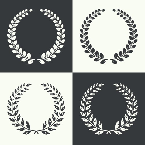 Realistic brown color heraldic circular shape Vector Image