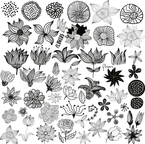 Free Flower Line Art Vector Images (over 4,300)