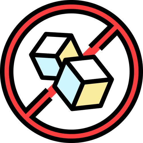 Halal product label warning color icon Royalty Free Vector