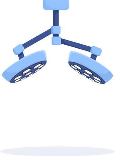 Surgical lamp hanging in operating room lighting Vector Image
