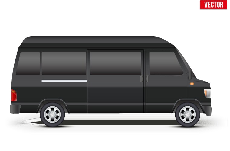 Classic transfer service minibus Royalty Free Vector Image