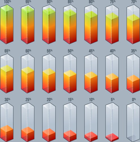 Infographic bar graph chart design elements Vector Image