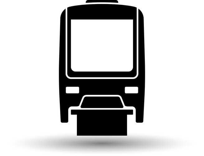 Monorail icon front view Royalty Free Vector Image