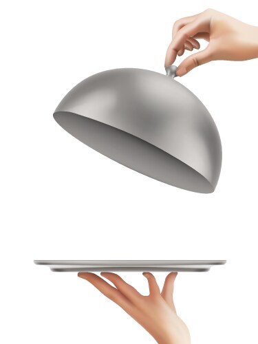 Hand serving tray of retro cocktails sketch Vector Image