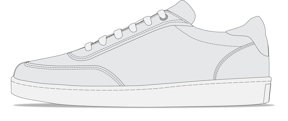 Basic sneaker Royalty Free Vector Image - VectorStock