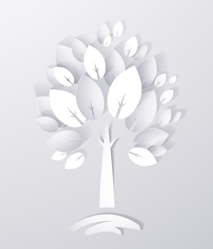 Paper tree Royalty Free Vector Image - VectorStock