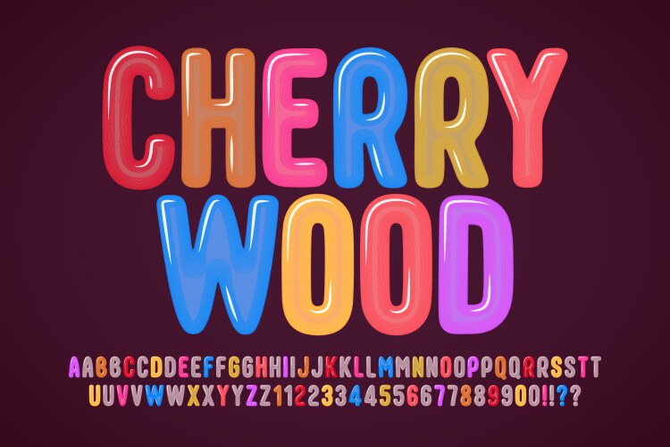 Playful original double letters alphabet design Vector Image