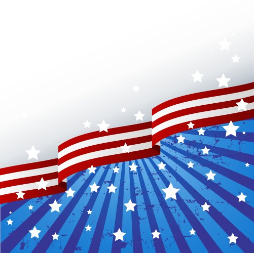 American flag background Royalty Free Vector Image
