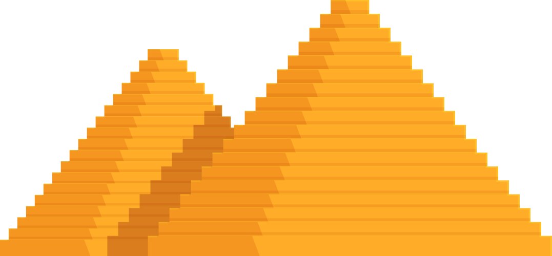 Cartoon of the egyptian pyramids Royalty Free Vector Image