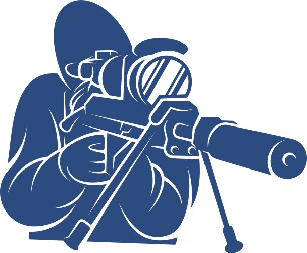 Army sniper icon simple rifle gun Royalty Free Vector Image