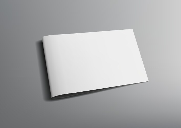 Template of white blank brochure on gray Vector Image