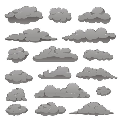 Cloud graphic design a set clouds in sky Vector Image