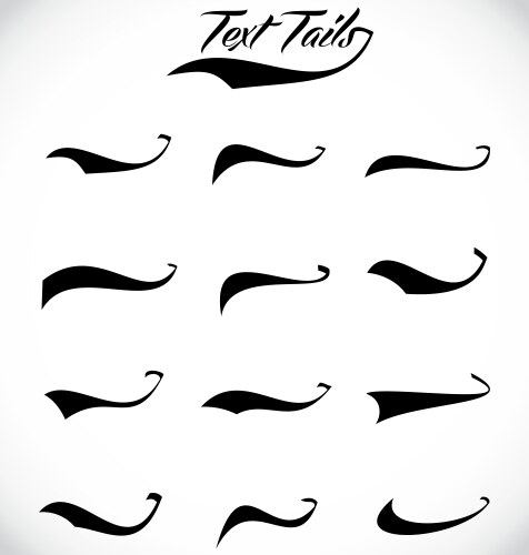 Text tails solid Royalty Free Vector Image - VectorStock