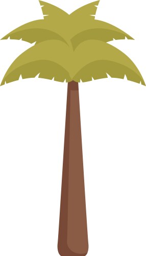 Cartoon palm tree isolated on white background Vector Image