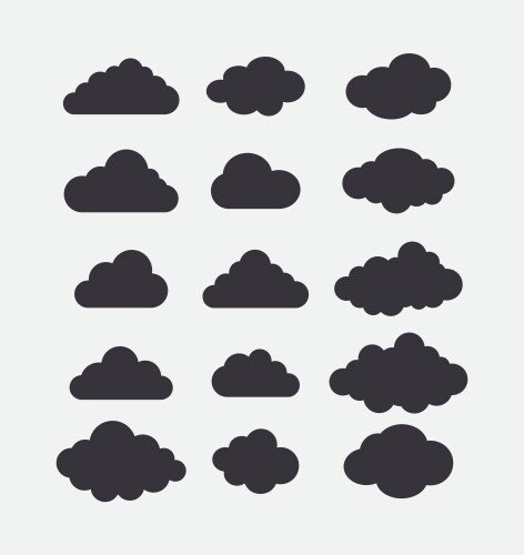 Cloud graphic design a set clouds in sky Vector Image