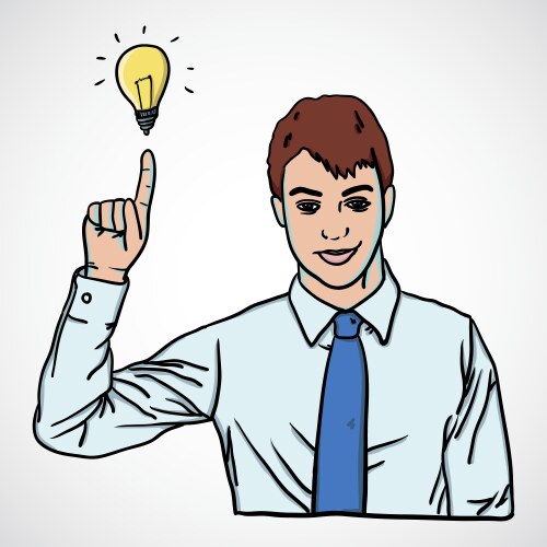 Man pointing finger Royalty Free Vector Image - VectorStock