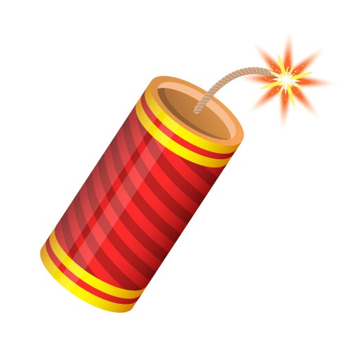 Dynamite or firecracker man Royalty Free Vector Image