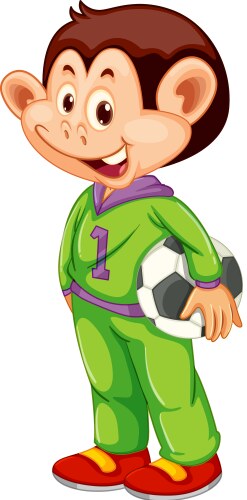 Cute female monkey character Royalty Free Vector Image