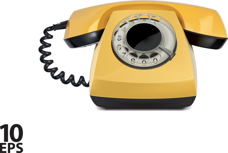 Old red phone Royalty Free Vector Image - VectorStock