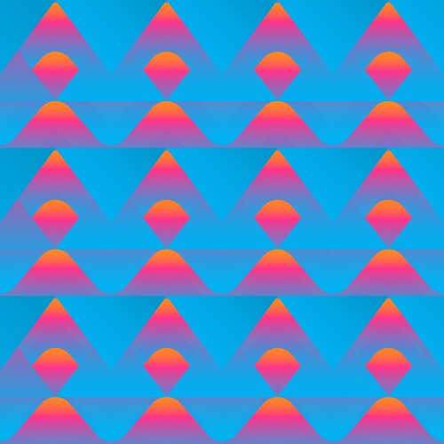 Blue color triangle pattern with grunge effect Vector Image