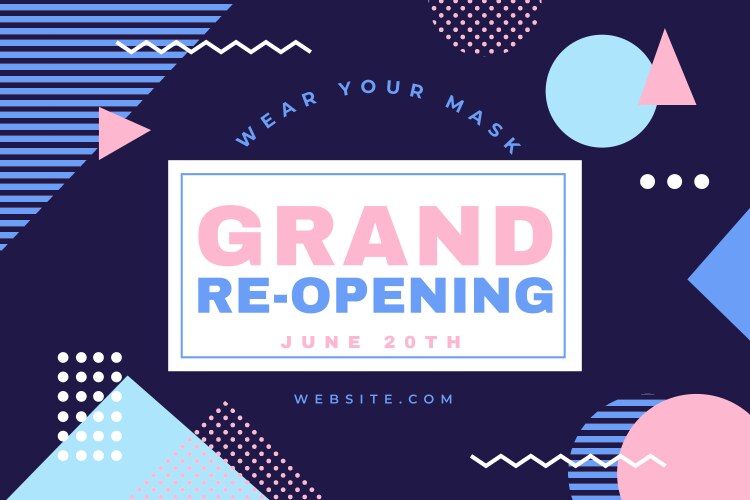 Grand re-opening background Royalty Free Vector Image