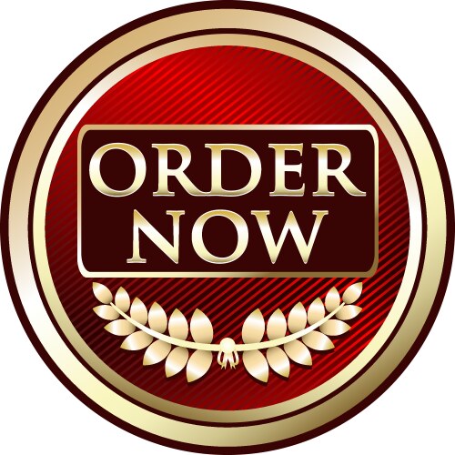 Pre-order now label or sticker Royalty Free Vector Image