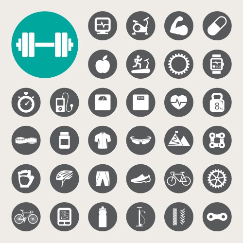 Set of sport icons Royalty Free Vector Image - VectorStock