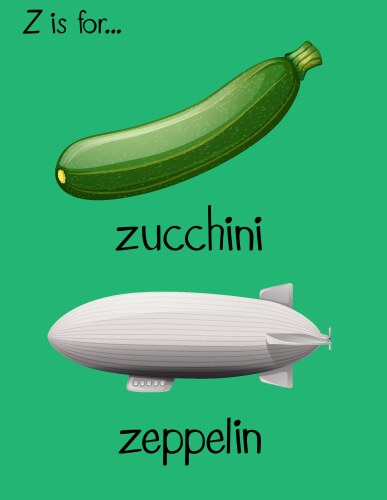 Letter Z Words and Pictures Vector Images (over 220)