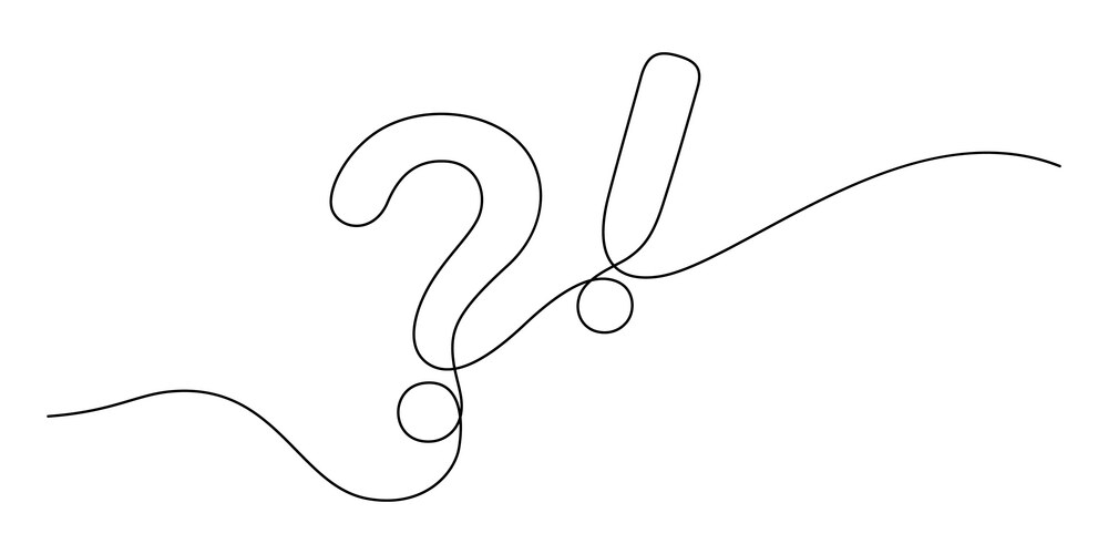 Question mark continuous one line drawing Vector Image