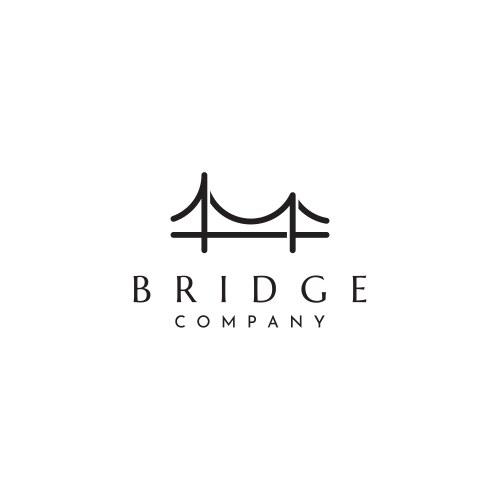 Minimalist and elegant creative bridge building Vector Image
