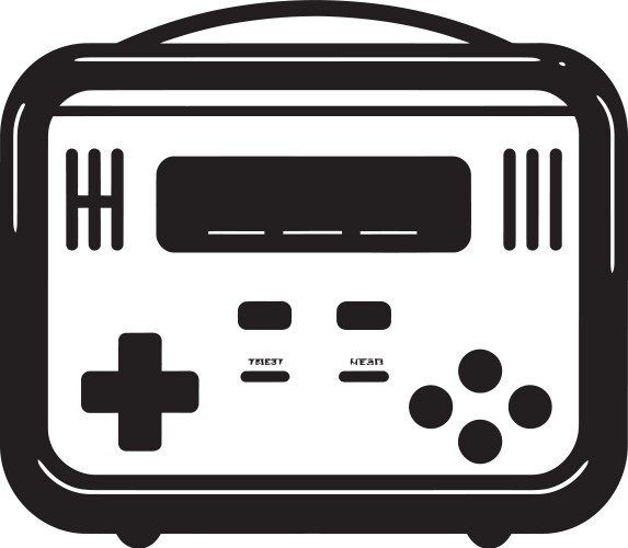 Pocket arcade excursion handheld console logo Vector Image