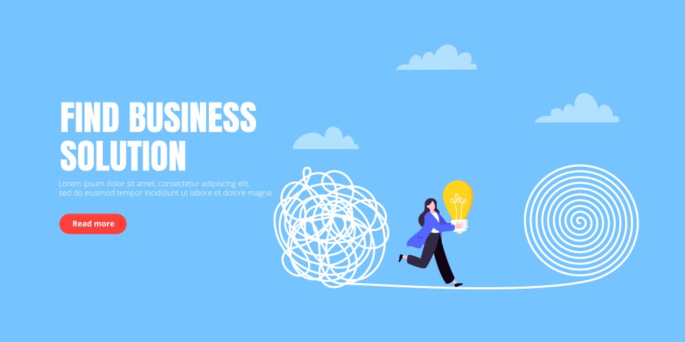 Understanding problem solution simplify challenge Vector Image