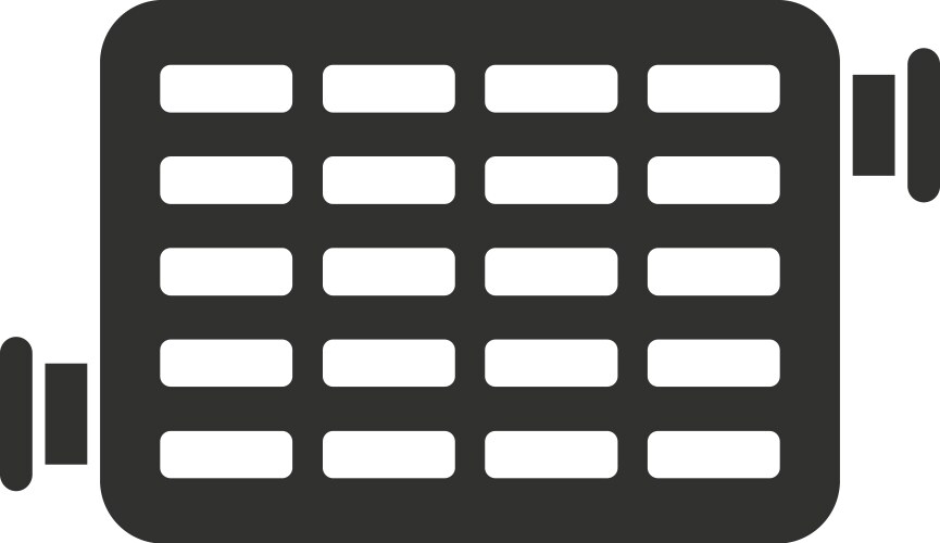 Car radiator cooling system with fan icon for Vector Image