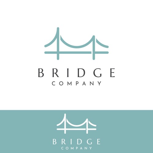 Minimalist and elegant creative bridge building Vector Image