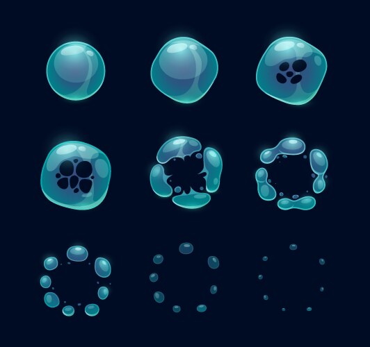 Bubble sprite animation Royalty Free Vector Image