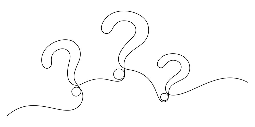Continuous one line question mark drawn concept Vector Image