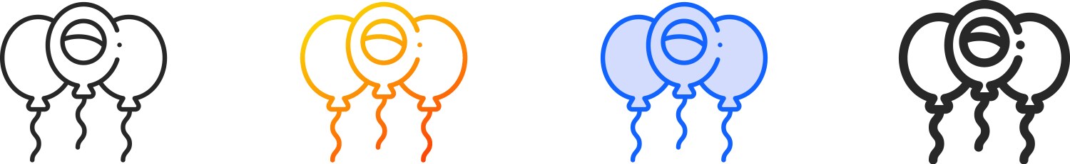 Clapping iconthin linear gradient blue stroke Vector Image