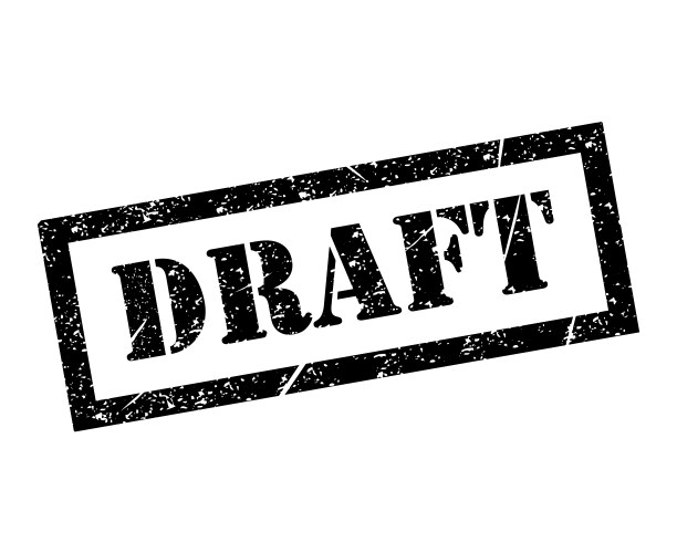 Draft stamp symbol label sticker sign button text Vector Image