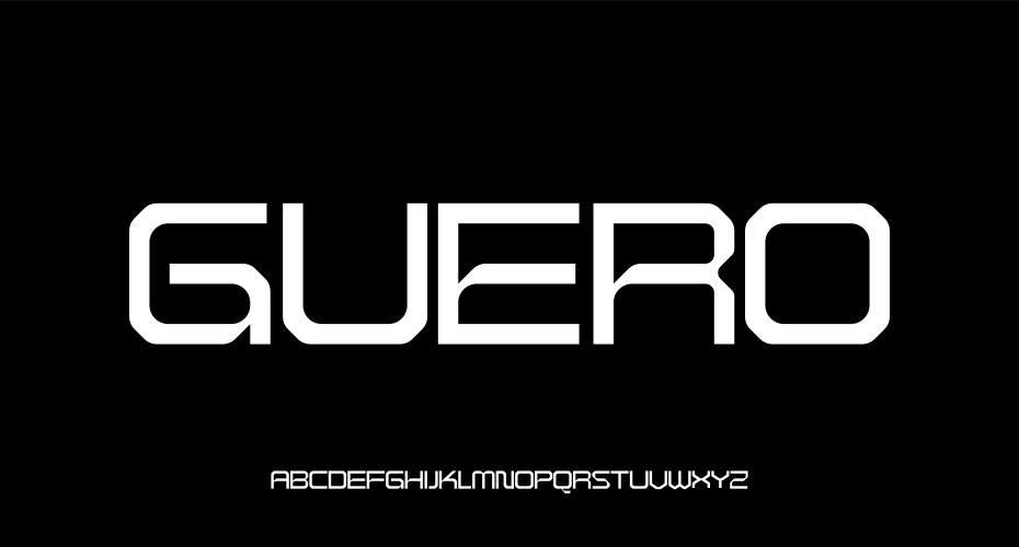 Futuristic technology font typeface Royalty Free Vector