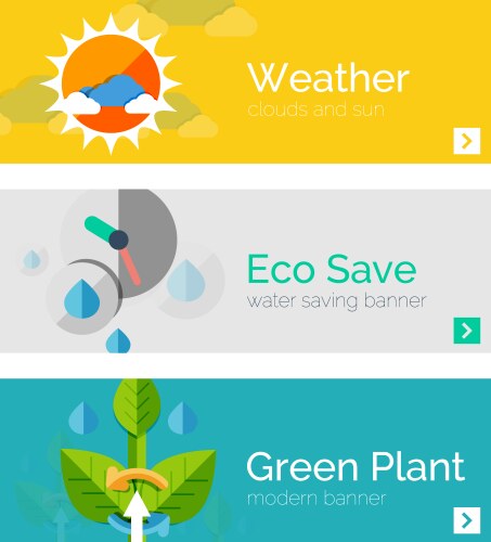 Eco banners templates Royalty Free Vector Image