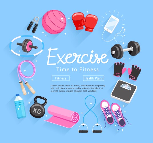 Dumbbell exercises and workouts weight training Vector Image