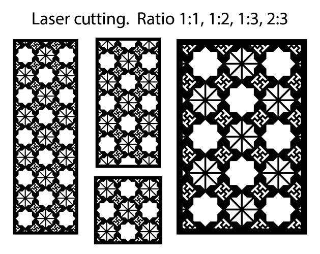 Arabic islamic decorative wall screen panel Vector Image