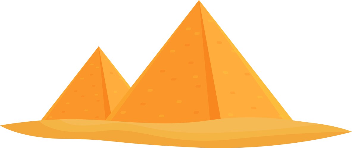 Simplistic of orange pyramids Royalty Free Vector Image