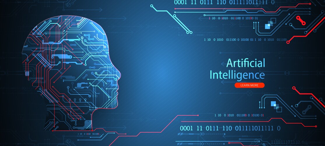 Artificial intelligence concept technology Vector Image