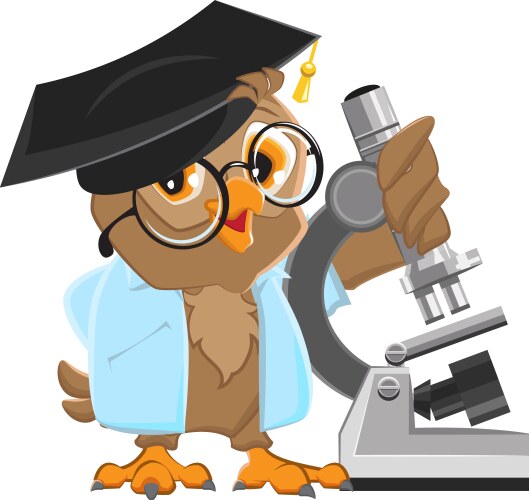 Professor owl Royalty Free Vector Image - VectorStock