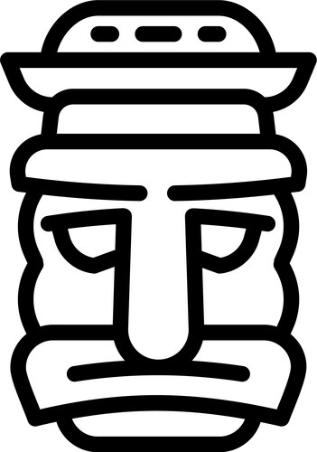 Emoji Aztec Outline Vector Images (51)