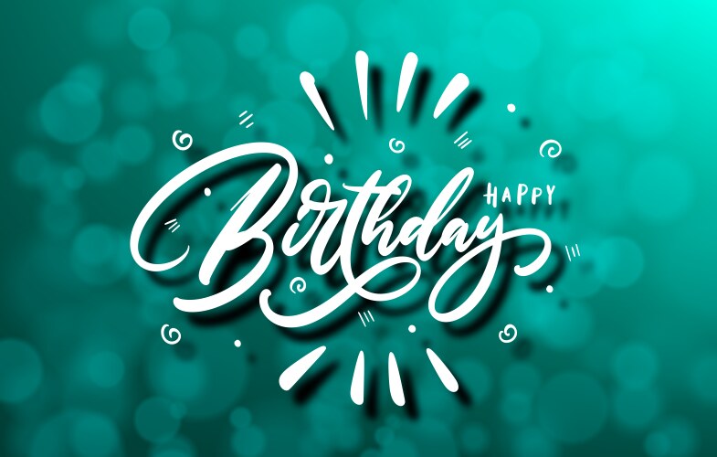 Happy Birthday Script Font Calligraphy Vector Images (over 2,000)